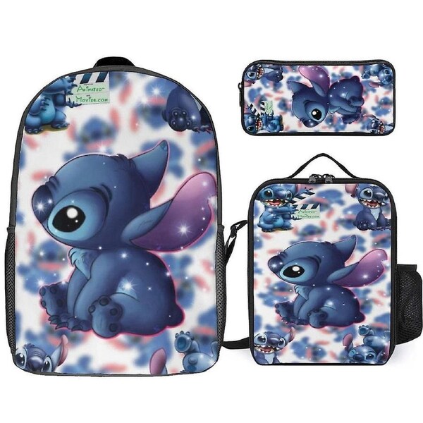 Cartoon Stitch Backpack Set Cartoon Backpacks with Pencil Case And ...