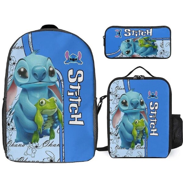Cartoon Stitch Backpack Set Cartoon Backpacks with Pencil Case And ...