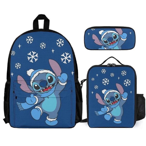Stitch Backpack Set Backpack with Lunch Box And Pencil Case 3pcs Set ...