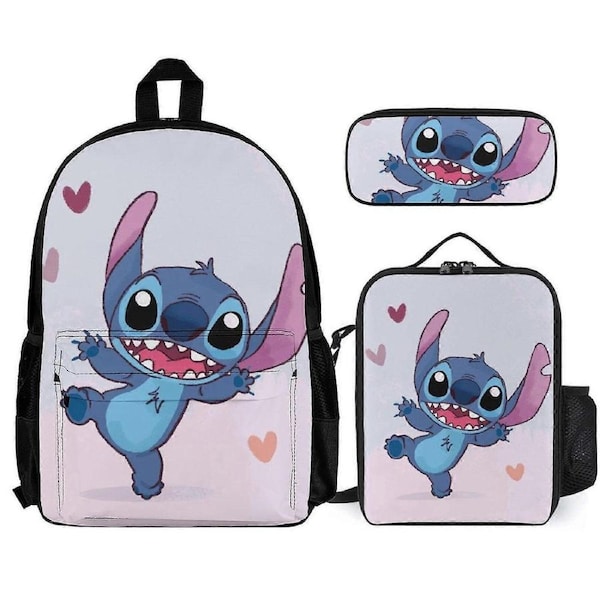 Stitch Backpack Set Backpack with Lunch Box And Pencil Case 3pcs Set ...