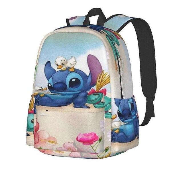a362 Cartoon Stitch Backpack Large Capacity Lightweight Travel Unisex ...