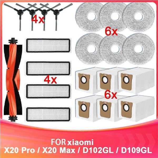 For Robot Vacuum X20 Pro / X20 Max / D102GL / D109GL Spare Parts Main ...