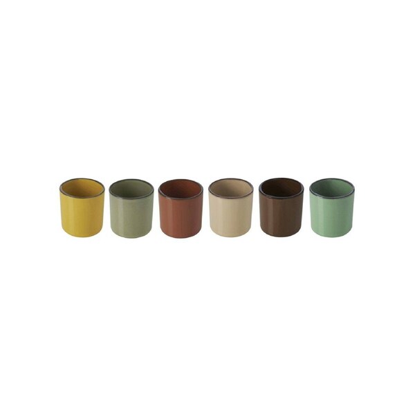 Revol Caractere White Cumulus Cup Set 6pc Mixed Colours 80ml | Woolworths