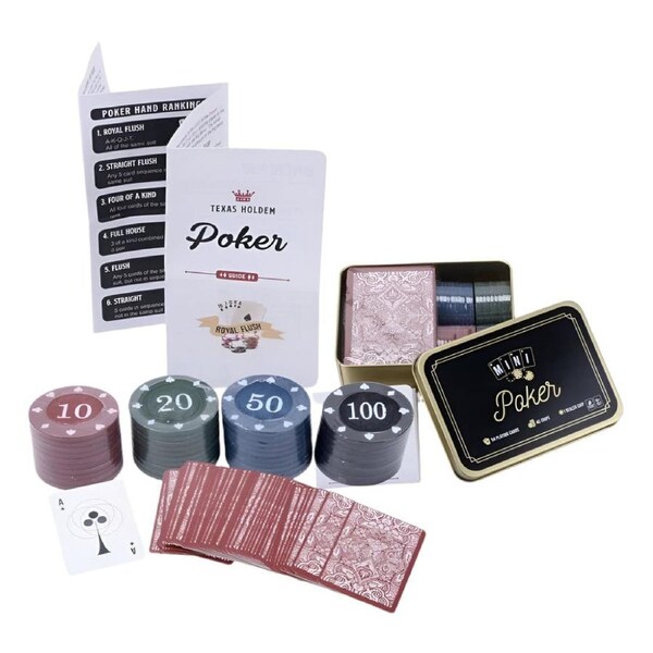 Mini Poker Set Ready To Play Travel Set Card Game in Gift Tin Box ...