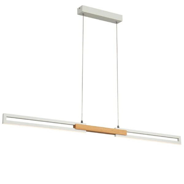 Bellaton White Oak LED Pendant with Foot Switch Control and Modern ...