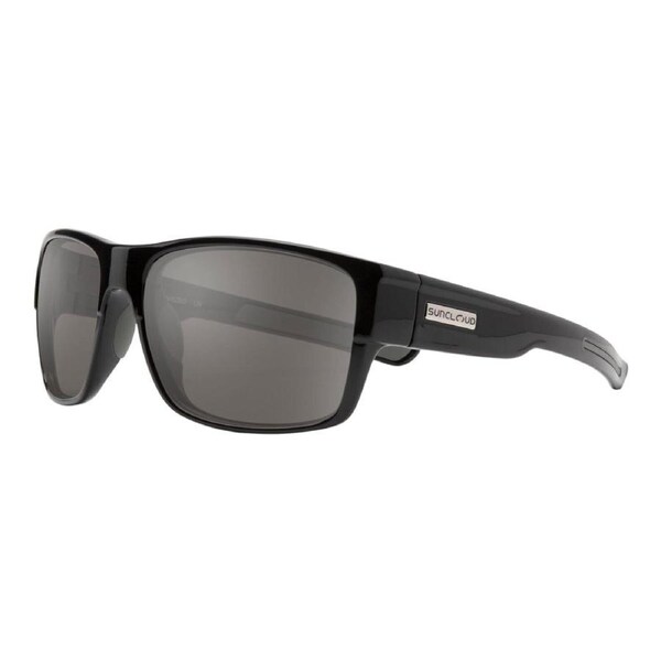Suncloud Range Polarised Sunglasses Black Frame Grey Lens Wrap Style ...