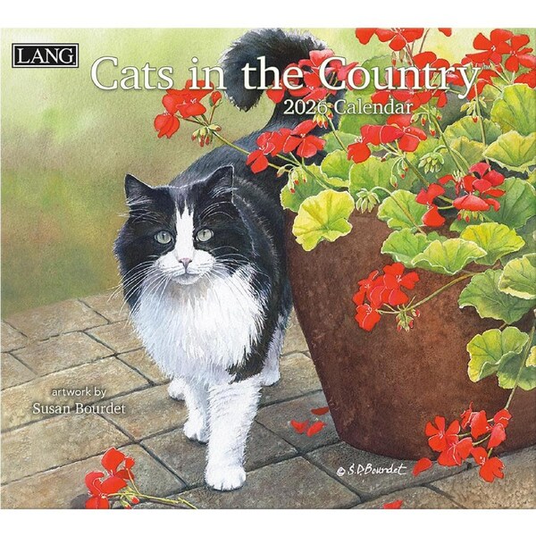 Lang 2026 Calendar Cats in the Country Calender Fits Wall Frame ...
