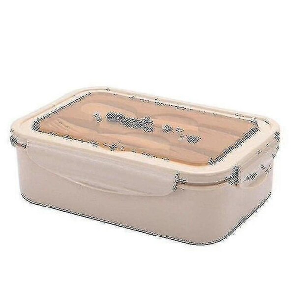 Student Microwave Heated Bento Box Japanese-style Bento Box Set (khaki ...