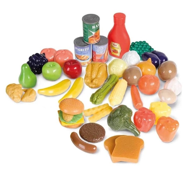 40pc Casdon Play Food Set Pretend Kitchen Toy Groceries Kids Children ...