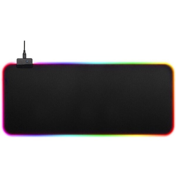 Laser Gaming RGB LED Wired 1.8m USB Cable Soft Mouse Pad Anti-Slip ...