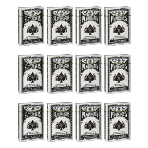 12x 52pc Home Line Professional Plastic Coated Playing Cards Poker Deck ...