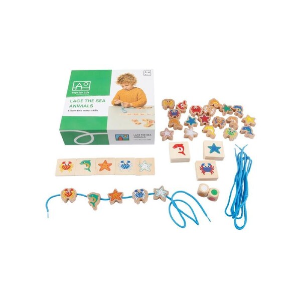 24pc TFL Lace the Sea Animals Lacing Educational Toy Kids/Children - 3y ...