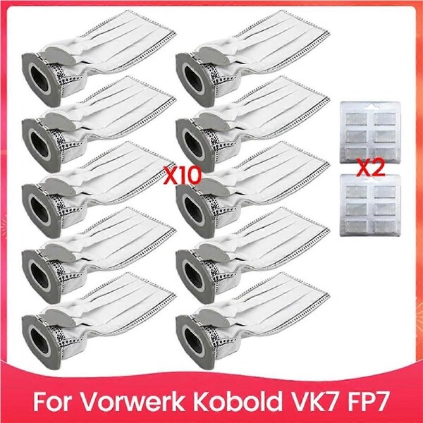 12PCS Disposable Dust Bags and Fragrance Kits for Kobold VK7 FP7 Vacuum ...