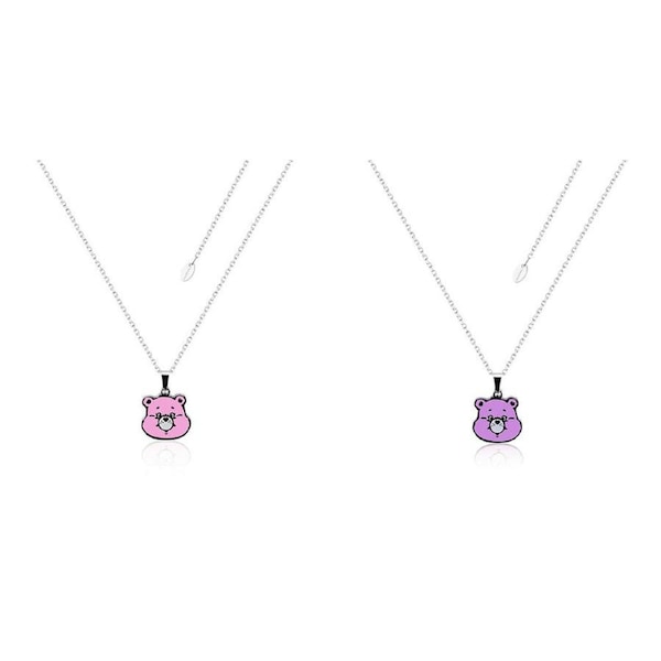 Care Bears Ecc Cheer Bear Belly Badge Enamel Necklace S/S - Pink ...