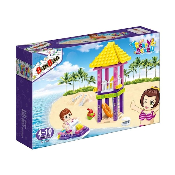BanBao Trendy Beach - Life guard house building bricks | Woolworths