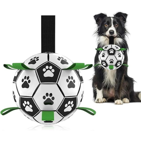 interactive dog football toy with grip tabs,durable dog ball for small ...
