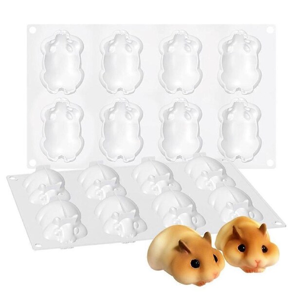 8 Cavity Rat Mold Silicone Mouse Mold Cute Baking Mold for Cake Jelly ...