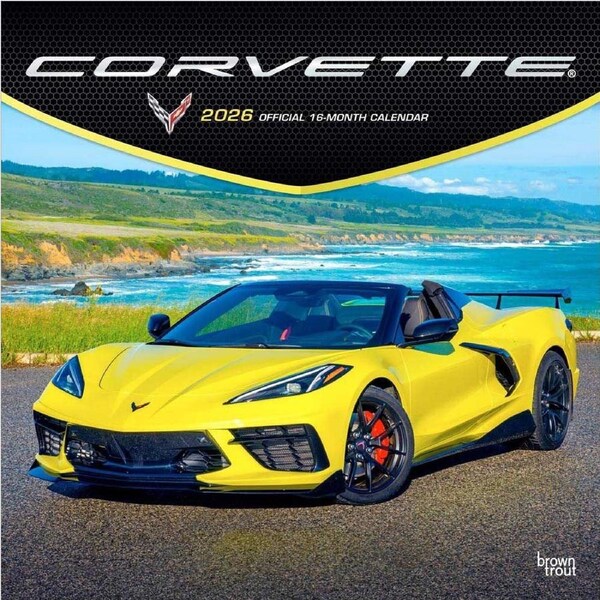 2026 Calendar Corvette Official 16-Month Square Wall, BrownTrout ...