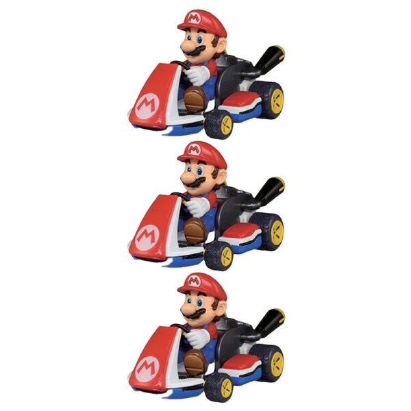 3PK Nintendo Mario Kart Pull Back Racers Blind Capsules Model Car 3y ...