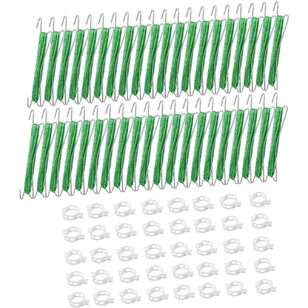 40 Pieces Tomato Clips Tomato Hooks with String Plant Support Clips for ...