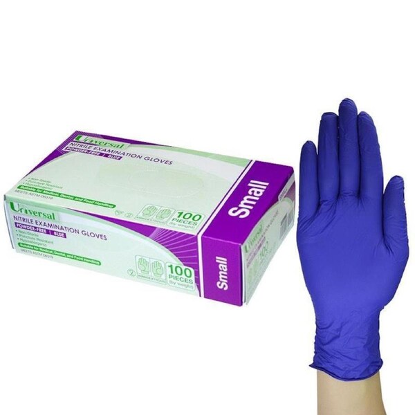 Universal Nitrile Examination Gloves - ASTM Powder Free - Small - 100 Pieces/Box | Woolworths