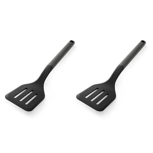 2PK KitchenAid Classic Slotted Nylon Turner/Spatula Utensil Charcoal ...
