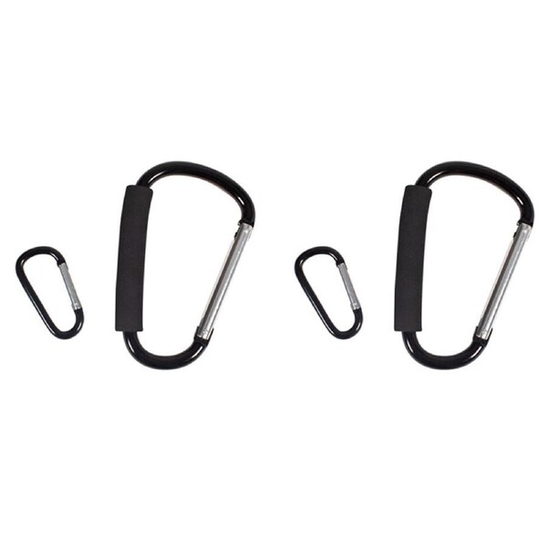 2x 2pc Childcare Lightweight Multi-Sized Stroller/Pram Hooks Black ...