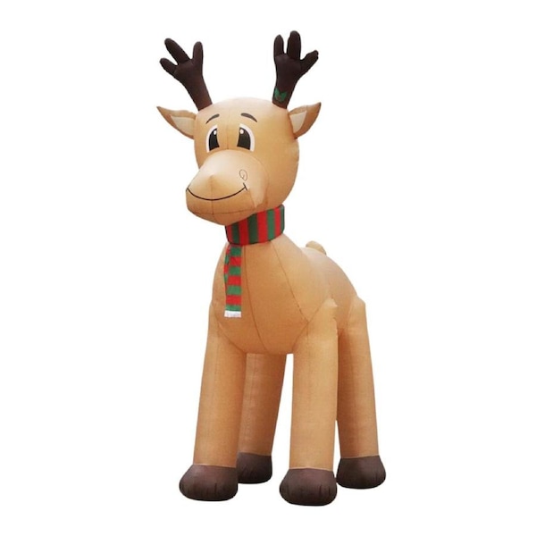 5M Illuminated Inflatable Reindeer LED Christmas Decor Indoor Outdoor ...