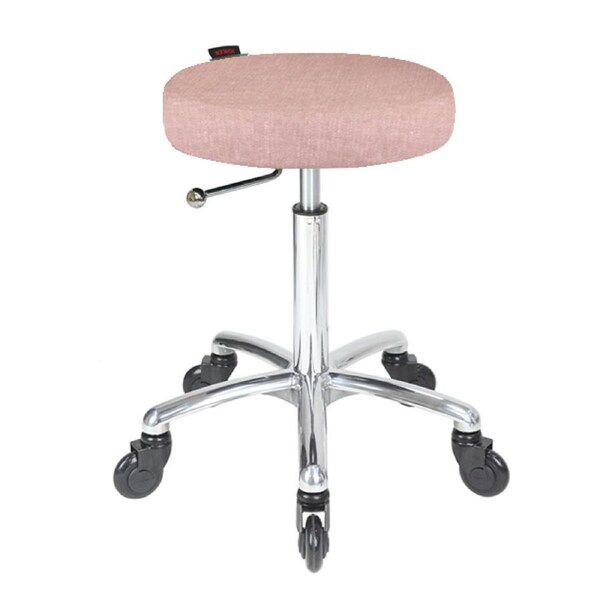 Turbo Dusty Pink Salon Stool - Chrome Base - Click'n Clean Castor ...