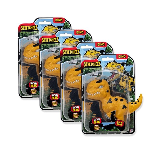 4PK Stretcherz Stretch Dinosaur Squad Kids Action Figures Toy 3y ...