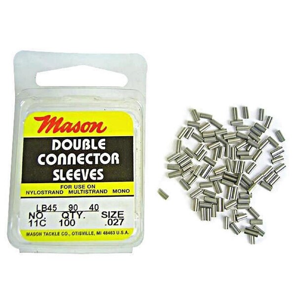 100 x Size 11 Mason Crimps - Crimping Connector Sleeves for Fishing ...