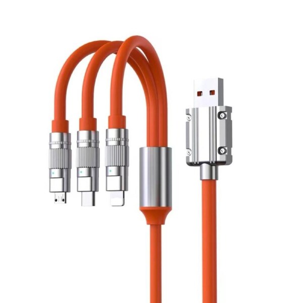 One to three data cable 120W fast charging TYPE-C three in one mobile ...