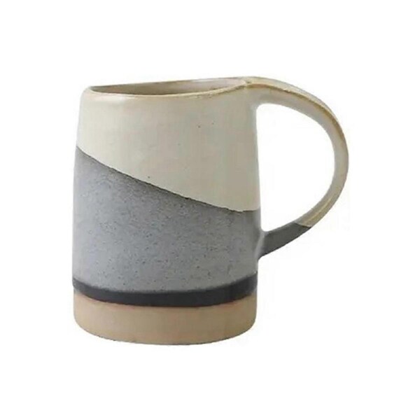 Coarse Pottery Cup Retro National Trend Mug Black and White Latte Cup ...
