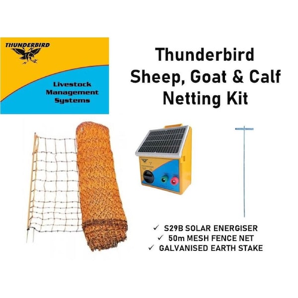 Thunderbird Solar Sheep, Goat & Calf Solar Powered Netting Kit | Woolworths