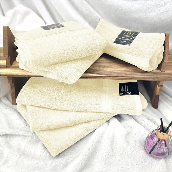 Ramesses Antibacterial Bamboo-Cotton 6 Piece Hand Towels - 600GSM Mocha ...