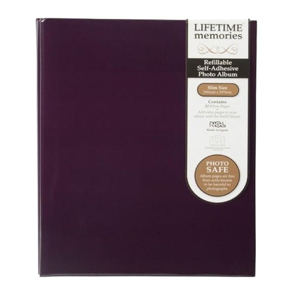 NCL Self Adhesive Slim Purple Refillable Album - White Pages UR1 ...