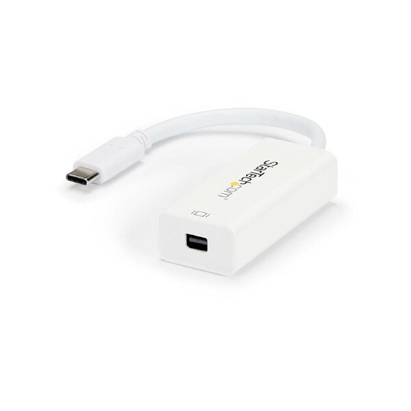 StarTech.com USB-C to Mini DisplayPort Adapter - 4K 60Hz - White - USB ...