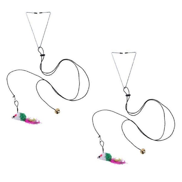 2Pcs Hanging Door Bouncing Cat Toy Kitten Pet Toy Cute Toy-Style2 ...