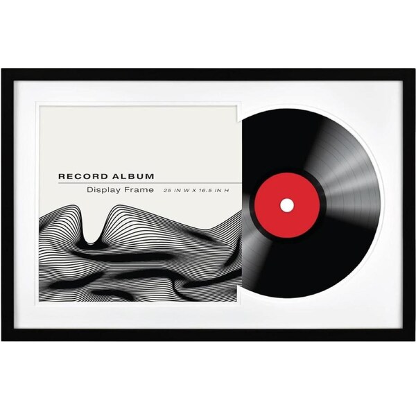 Vinyl Record Display Frame Wall Mount Record Album Frame with Acylic ...