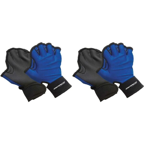 2PK Mirage Neoprene Gauntlet Style Webbed Swim Training Gloves Small ...