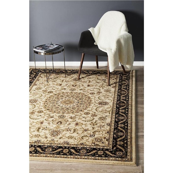 Rug Culture 9 Sydney Ivory Black Rug 330X240CM | Woolworths