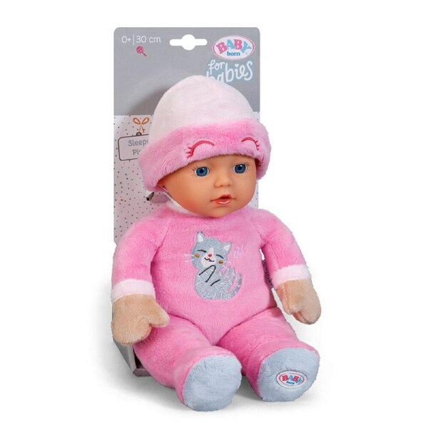 Baby Born for Babies Sleepy Pink Soft Plush Toy/Doll w/Shaking Rattle ...