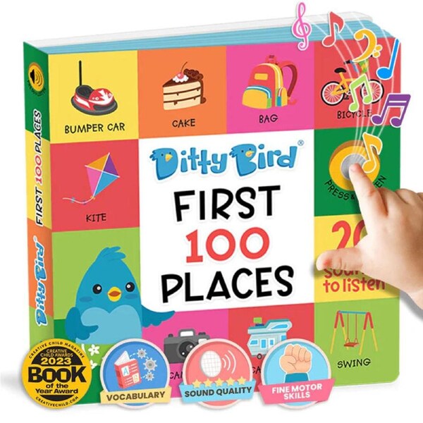 Ditty Bird - FIRST 100 PLACES Sound Book : Ages 1 + Years | Woolworths