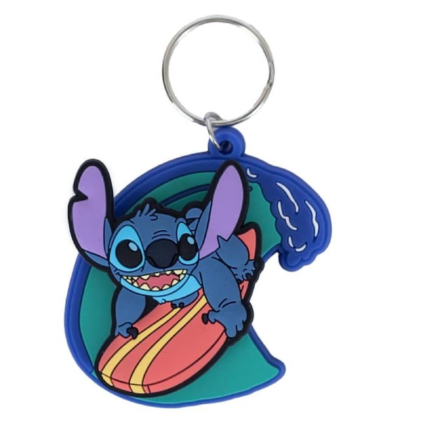 Lilo & Stitch Surfing Stitch PVC Keyring | Woolworths