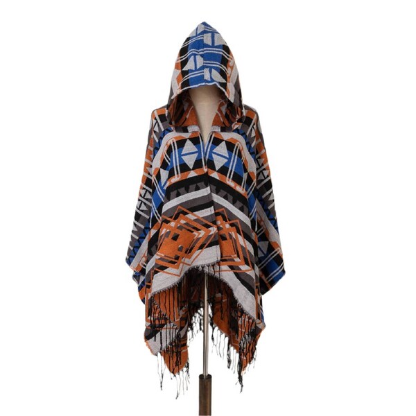 Women's Vintage Hooded Plaid Shawl Blanket Scarf | Woolworths