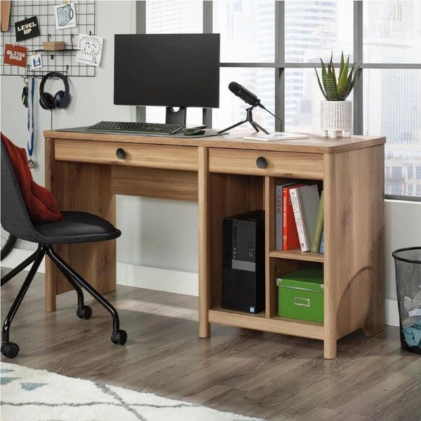 Dover Edge Desk Study Timber Oak | Woolworths