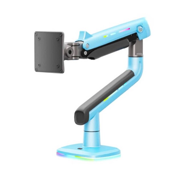 P&P Blue RGB Gaming Monitor Arm Heavy Duty Desk Mount For Large Screens ...