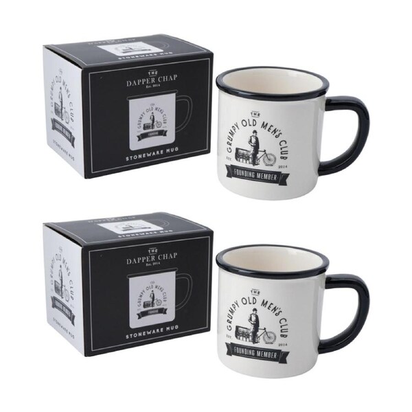 2PK Gibson Gifts Dapper Chap Grumpy Mens Mug Dinnerware/Serverware ...