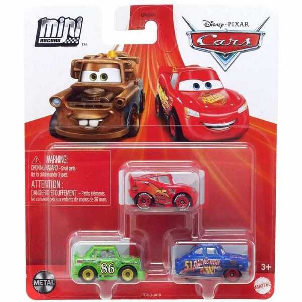 Disney Pixar Cars Mini Racers Diecast Car 3 Pack (Fabulous Hudson ...