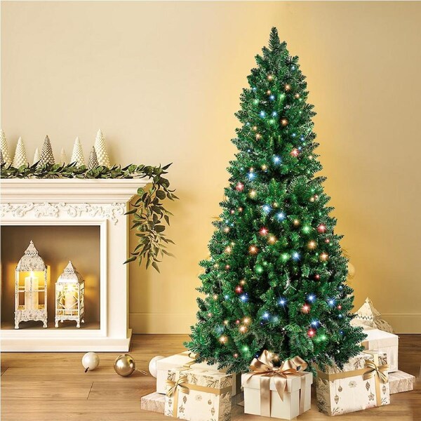 Santaco Slim LED Christmas Trees with Lights 8 Flash Mode 1.5M 1.8M 2 ...